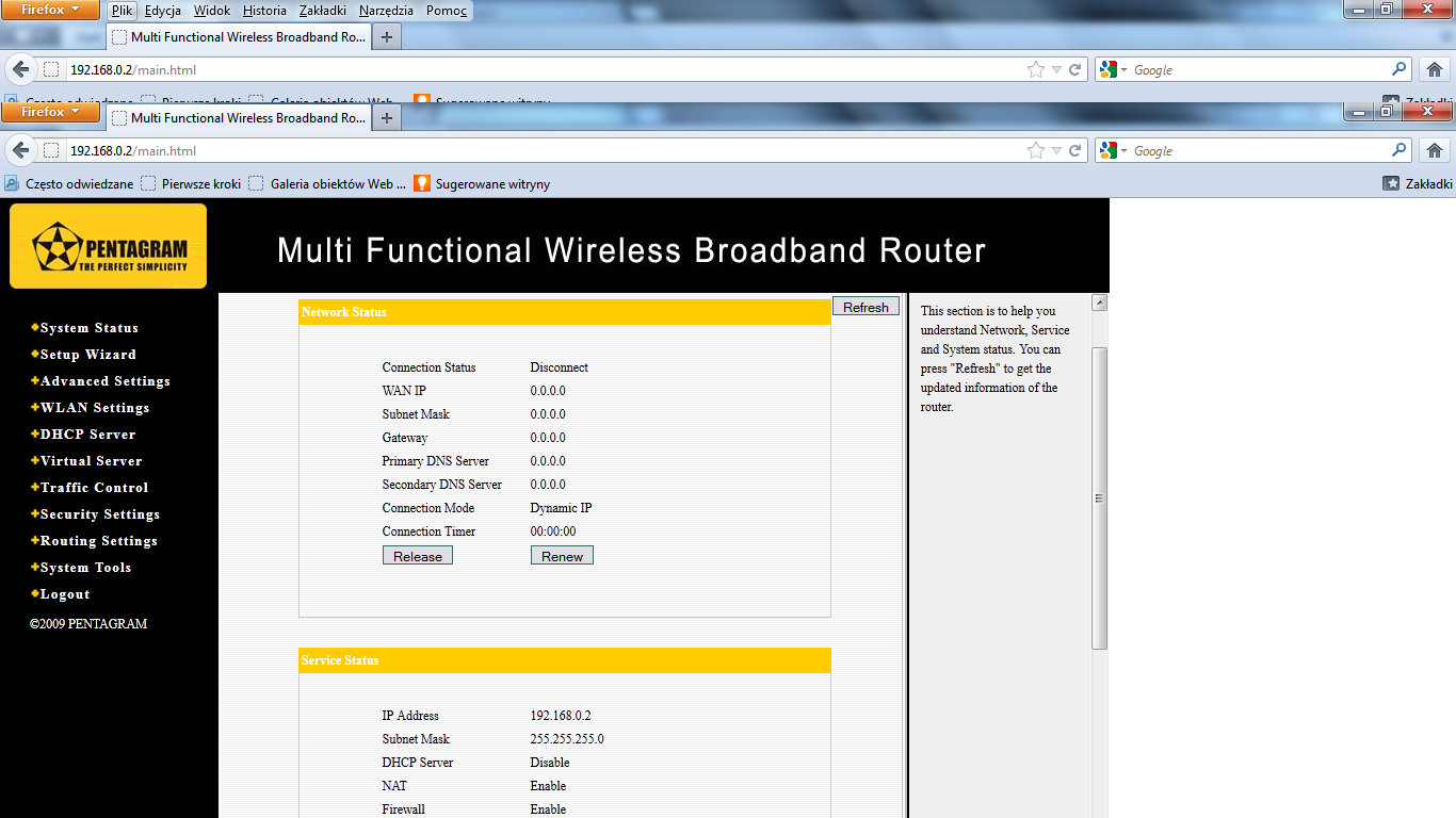 Jak połączyć router Pentagram Cerberus P6361 z Thomson UPC przez WiFi?