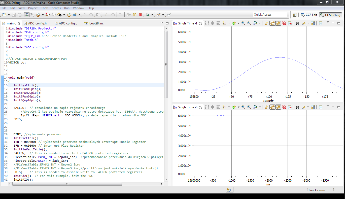 Błędna konwersja ADC w trybie Simultaneous na TMS320 F28335 ...