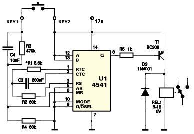 Timer 4541 - działanie przy ciągłym wciśnięciu przycisku i usunięciu C4, R3