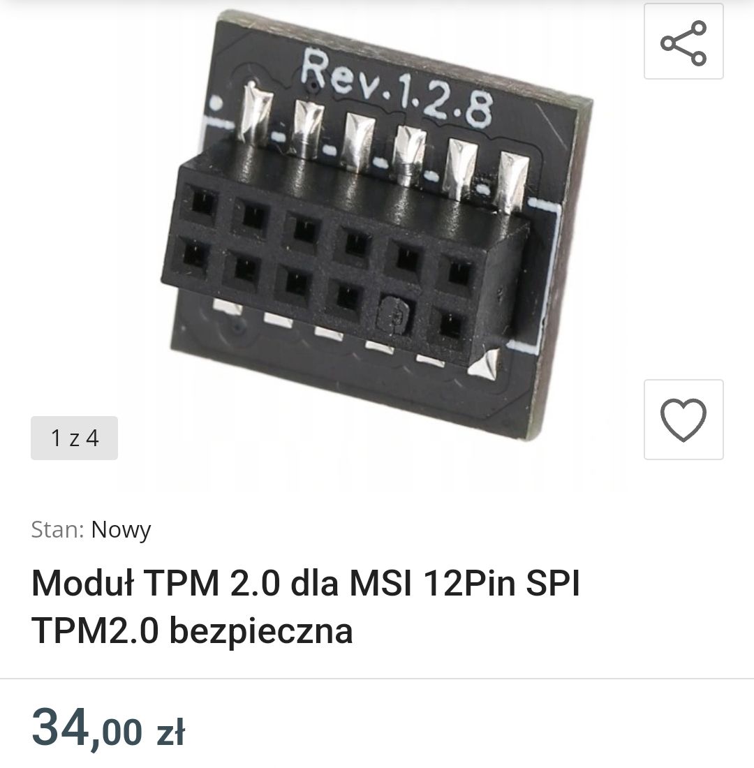 [Rozwiązano] Czy moduł TPM 2.0 pasuje do płyty MSI A78 E45 z gniazdem ...