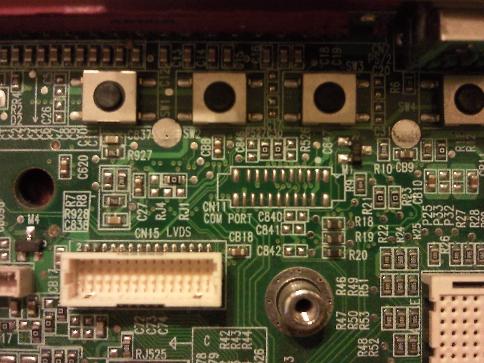 Compaq Evo N1020v - jak zidentyfikować piny portu szeregowego na płycie?