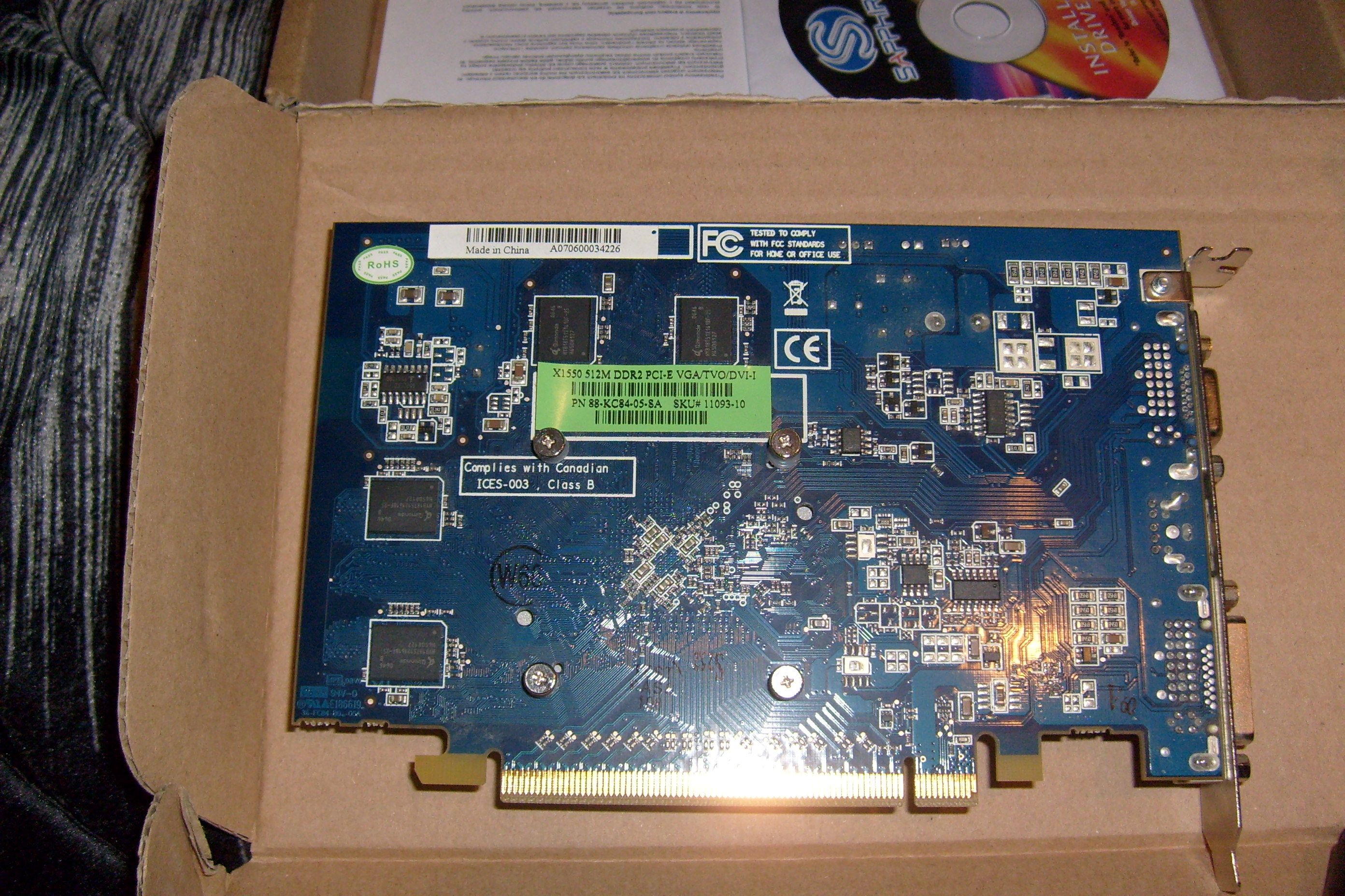 [Zamienię] Sapphire Radeon X1550 512MB DDR2 PCI-E na AGP x8
