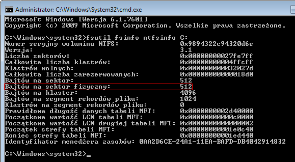 Disk Aligment Test - sprawdzanie wyrównania partycji dysku SSD