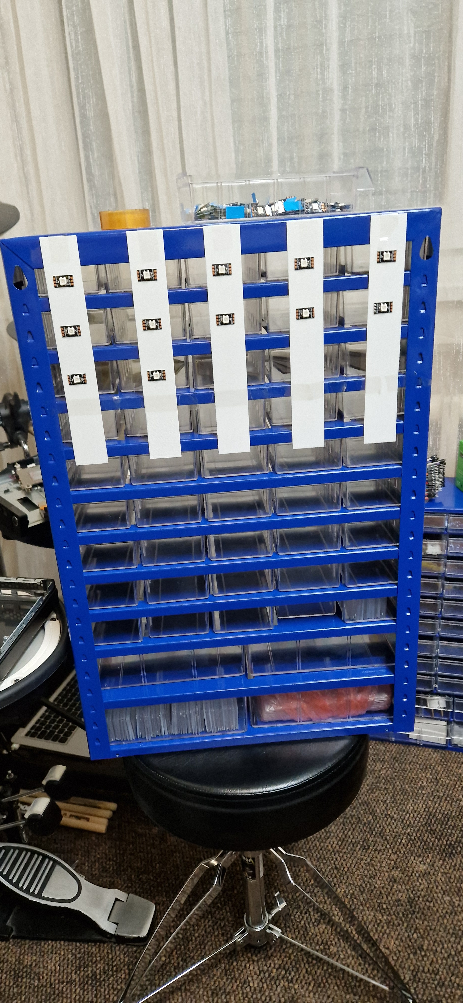Intelligent workshop organiser - WS2812B - illuminated drawers with ...