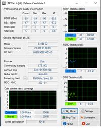 Huawei b315 - parametry sygnału, identyfikacja BTS
