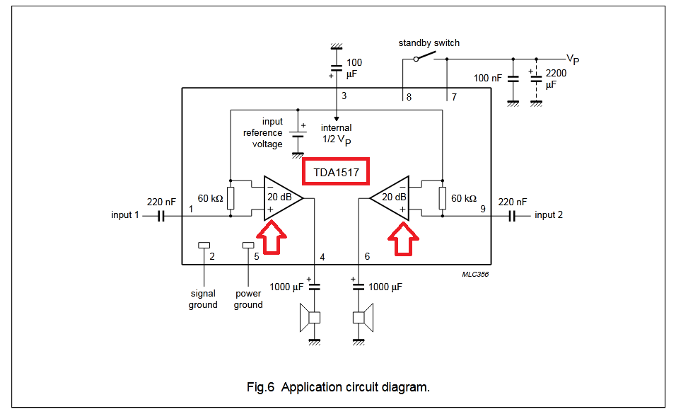 [Rozwiązano] Wzmacniacz TDA1519C - podłączenie głośników, schemat ...