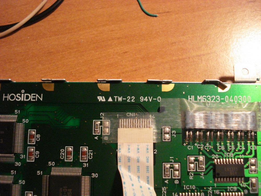 Pinout i opis wyświetlacza LCD HOSIDEN HLM6323-040300 - szukam informacji