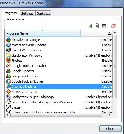 Windows 7 Firewall Control 4.1 - zapora dla Windows 7