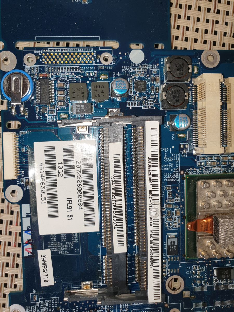 Laptop RM FL 91 - Usunięcie hasła BIOS, kość i wsad dla płyty IFT00 LA ...