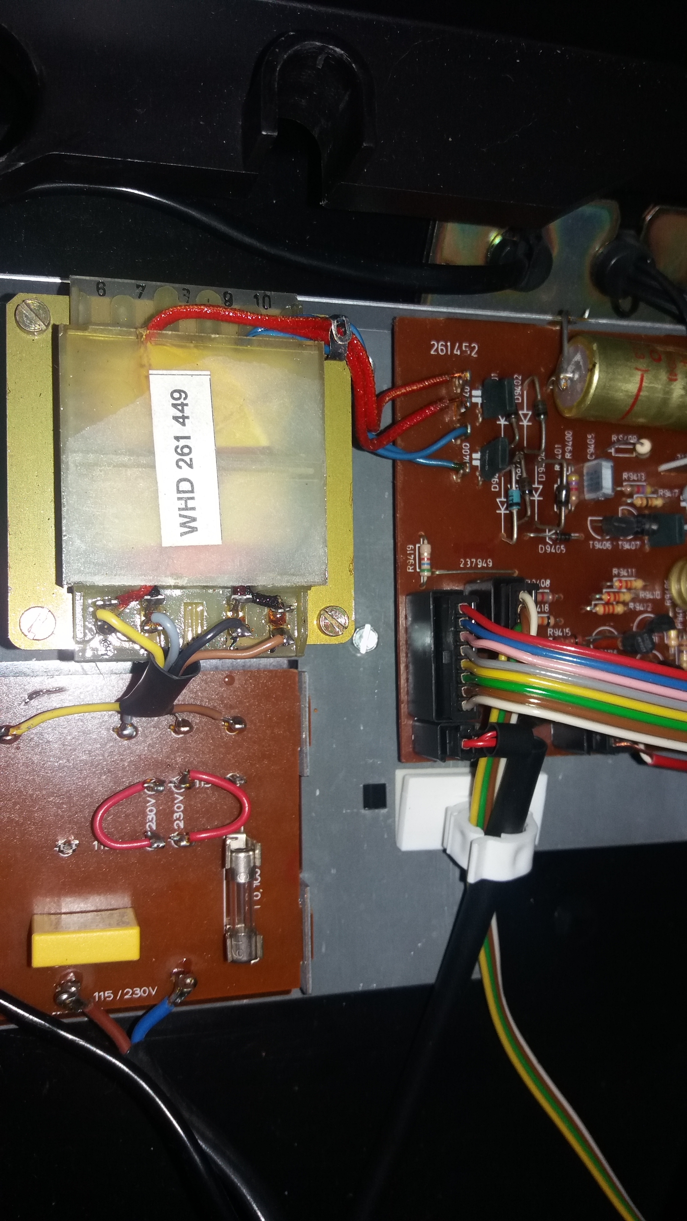 [Rozwiązano] Gramofon Dual CS 650 RC - dym z okolicy diody D9403, brak ...