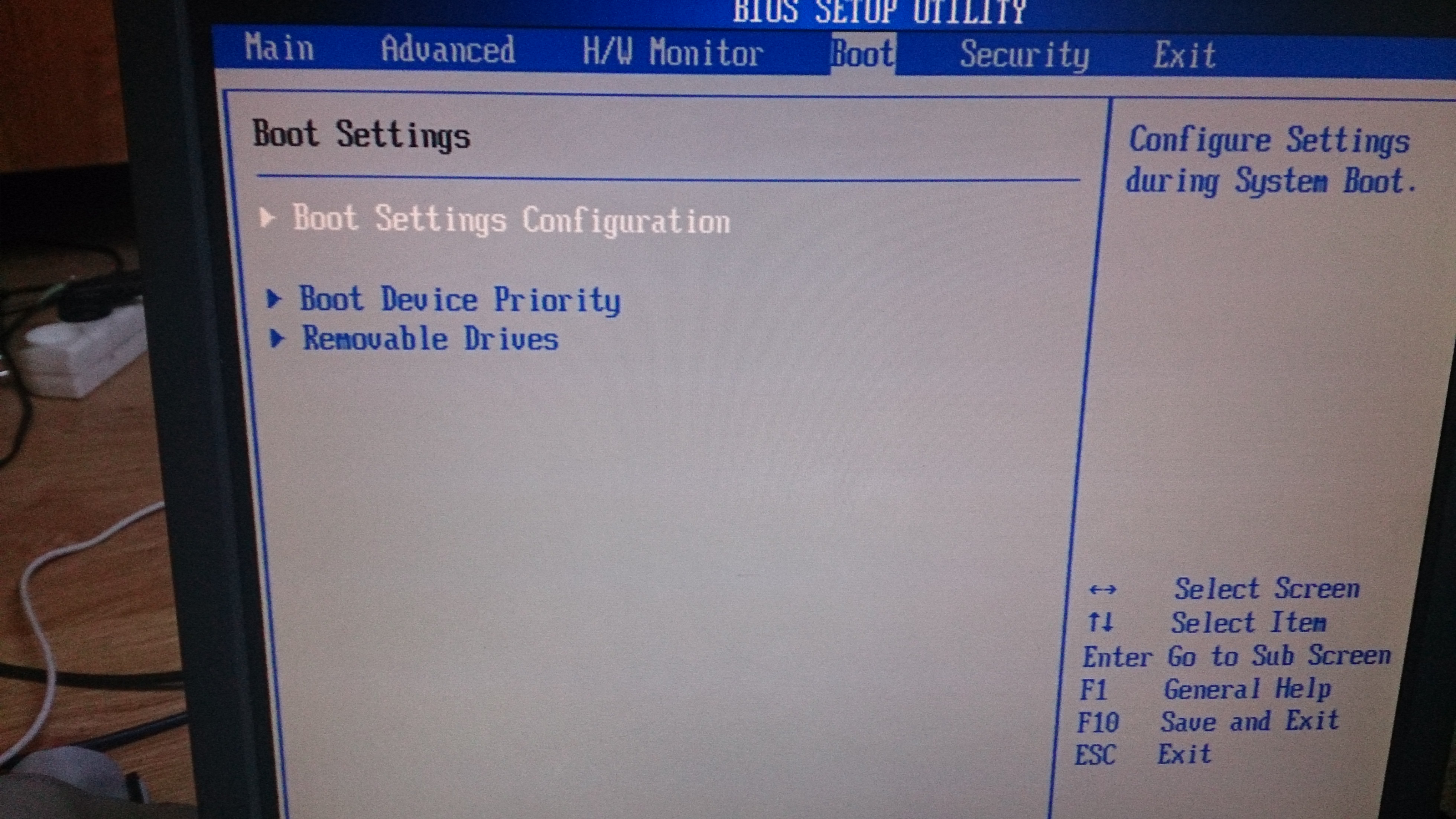 Bios/dysk, Reboot and select proper boot device or insert boot media in ...