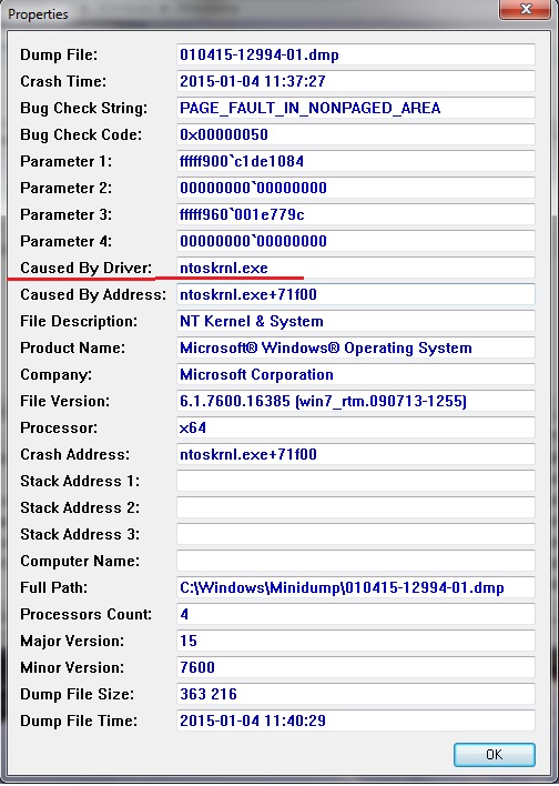 Blue screen win32k.sys - PAGE_FAULT_IN_NONPAGED_AREA, STOP: 0x00000050