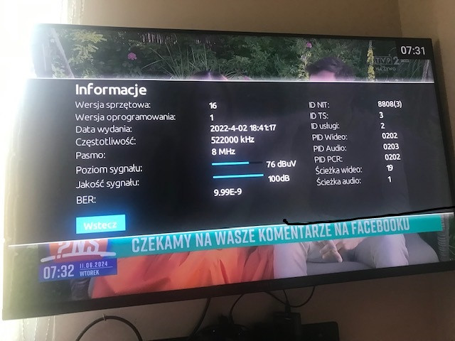 Dekoder Polsat Box - Menu dekodera pojawia się podczas oglądania TV Sony 2022
