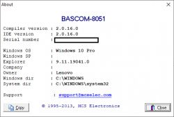 Błąd Access violation w Bascom 8051 przy długich ciągach DATA