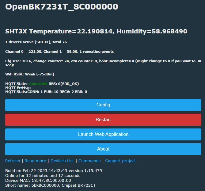 [BK7231T/WBLC5] Jak podłączyć czujnik SHT30 do smart Tuya LED?
