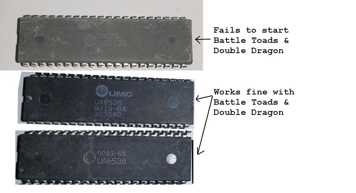 UM6538 PPU from aliexpress freezes Battle Toads, Dizzy Fantastic and ...