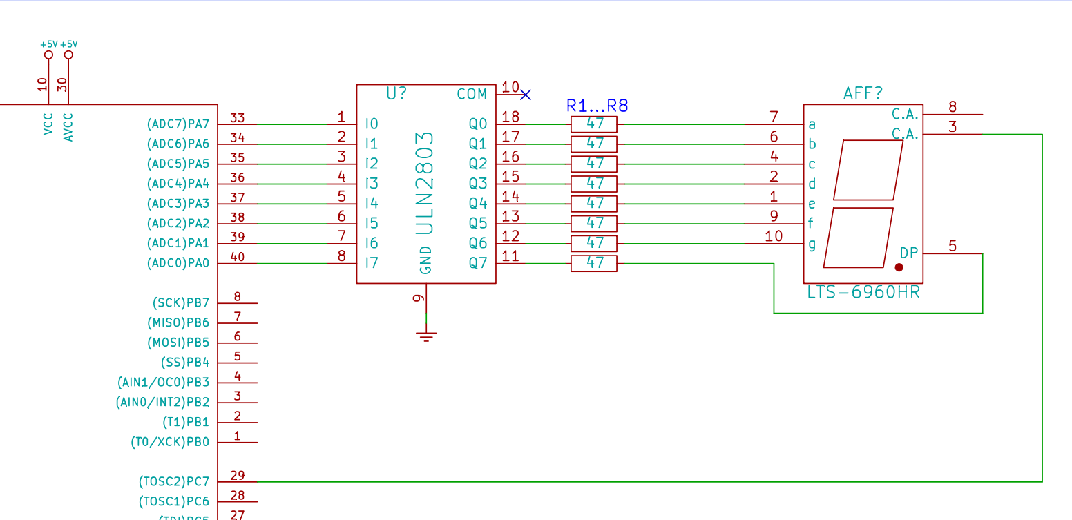Uln2803 ULN2803, ATMega32 I LED 7 Seg. Elektroda.pl