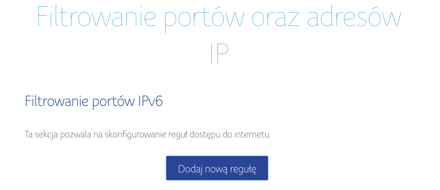 Konfiguracja IP v4 i v6 w modemie Giga Connect Box (UPC): Wykrywanie adresów, ustawienia portów
