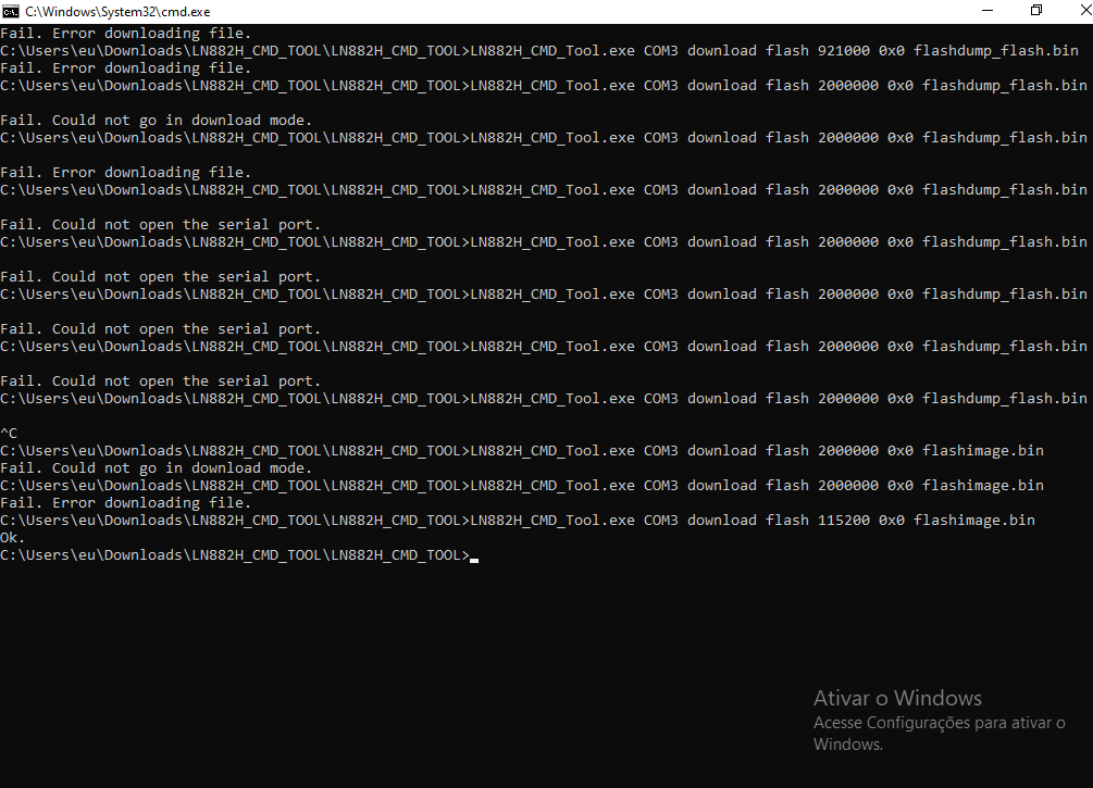 How to flash LN882H with open source Tasmota/Esphome style firmware - backup procedure included - 3