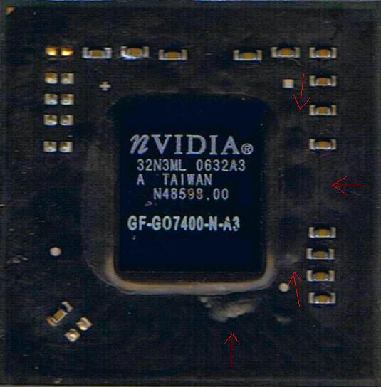 Jak uniknąć bąbli na GPU GeForce Go 7400 podczas wylutowywania?