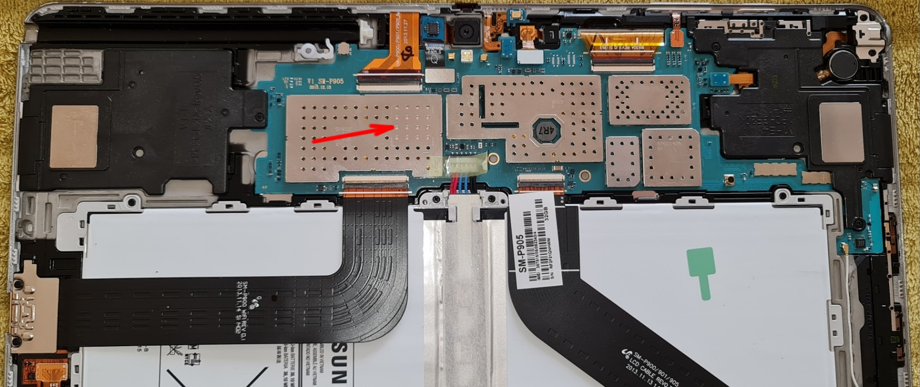 Samsung SM-P905 - Przegrzewanie, resetowanie, wymiana taśmy ...
