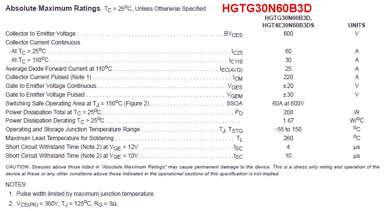 Czy RMS 29.7 A i impuls 42 A są bezpieczne dla tranzystora Ic max 30 A?