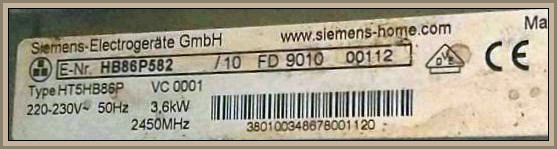 [Rozwiązano] Siemens HB86P582/10 (typ HT5HB86P) - mikrofalówka wyłącza się.