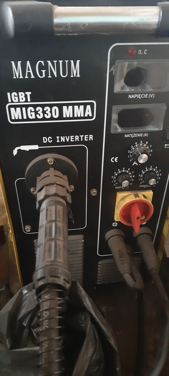 Magnum MIG 330 MMA - drut wysuwa się słabo, dyskoteka na wyświetlaczu