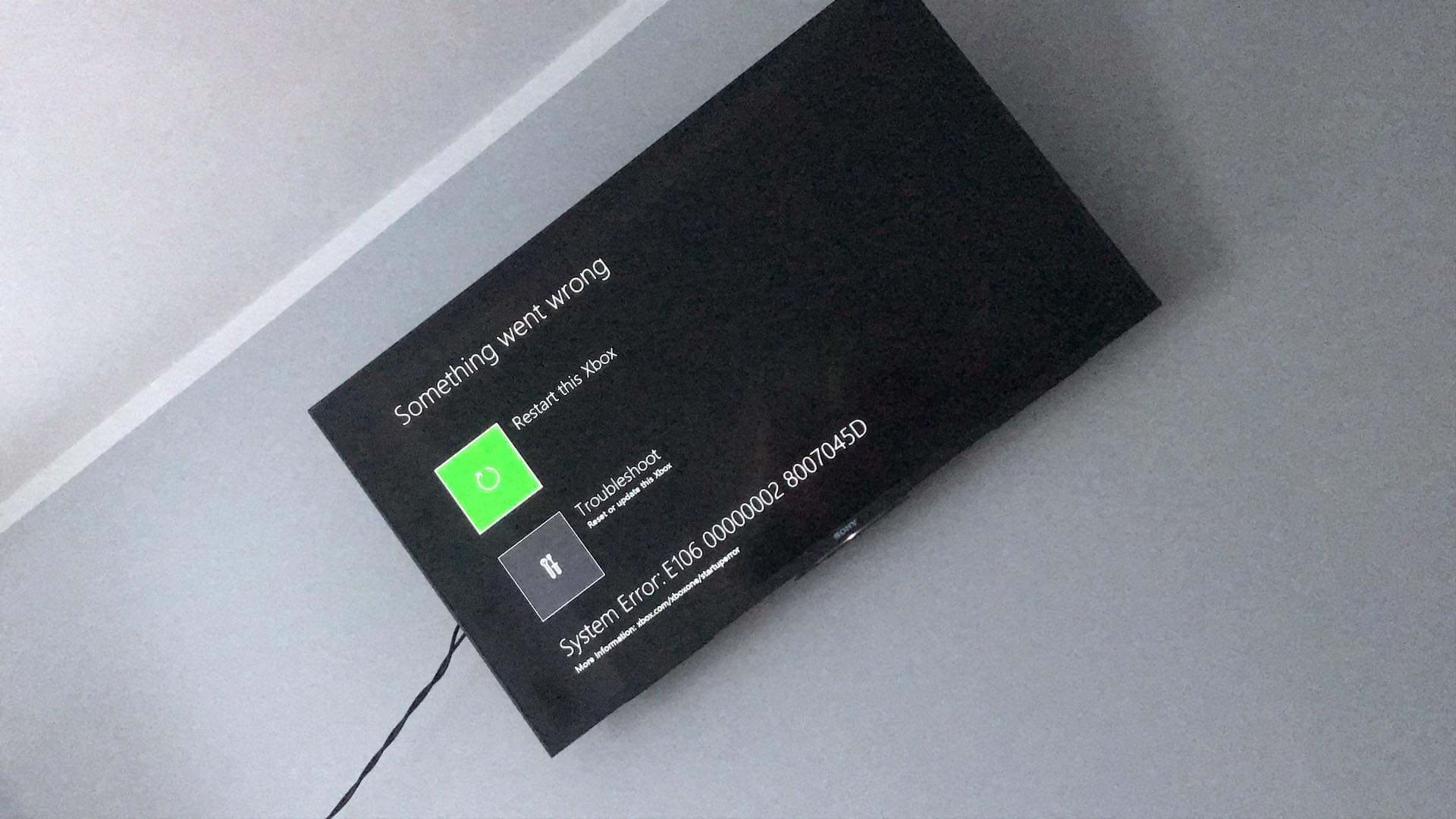 [Rozwiązano] xbox one S blad po aktualizacji system error e101/e106