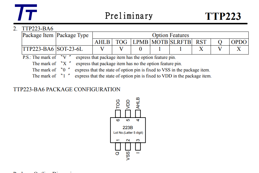 Wnętrze włącznika dotykowego bez WiFi opartego na popularnym TTP223 ...