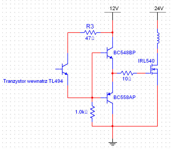 Jak zmniejszyć grzanie MOSFETów IRL540N w przetwornicy push-pull z TL494?