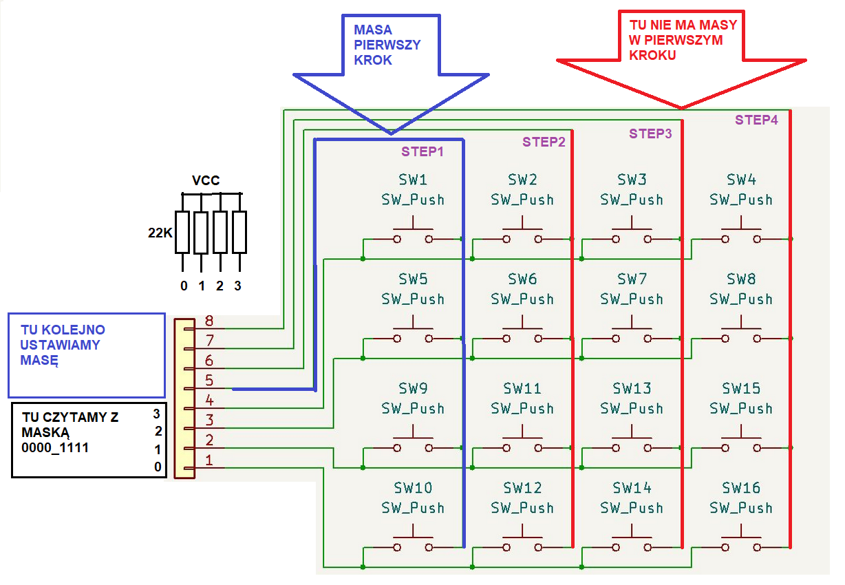 [Rozwiązano] Jak dodać diody do klawiatury matrycowej na PCB przed ...