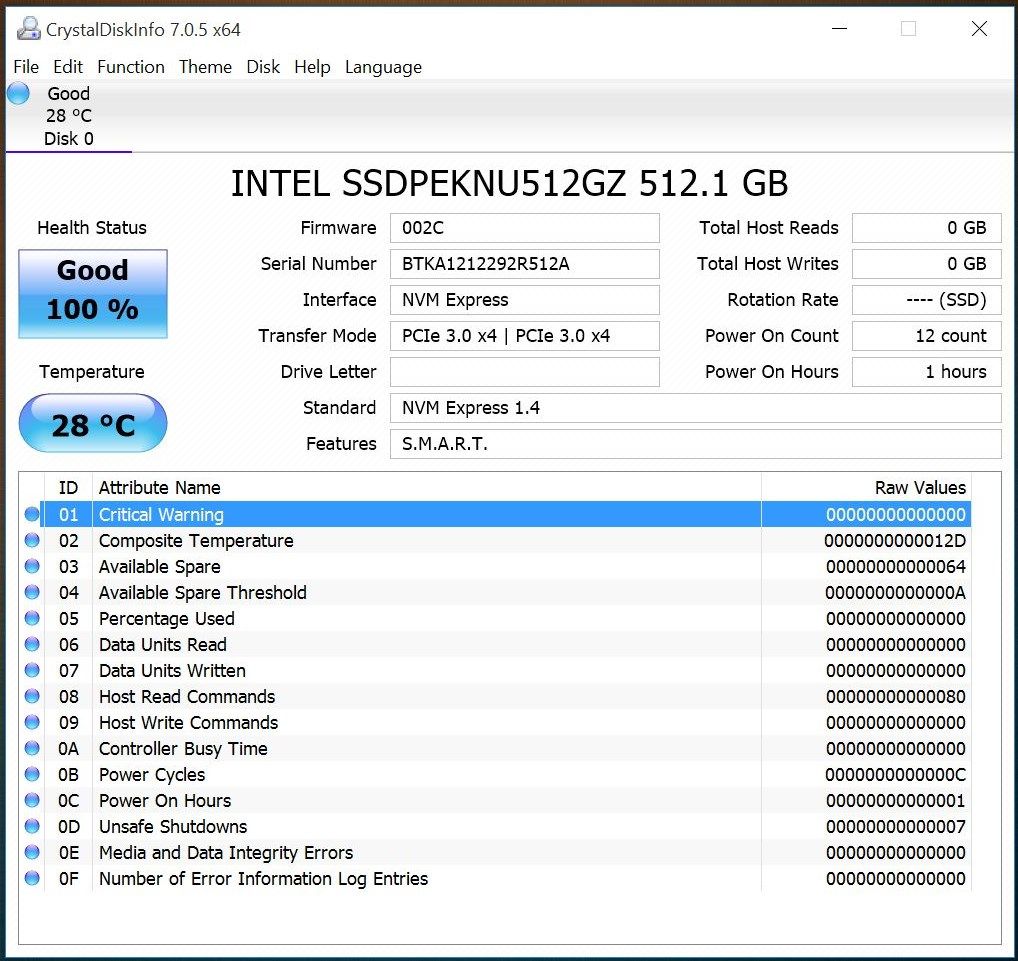 Intel SSD 670p - zresetowany SMART i nieczytelne dane
