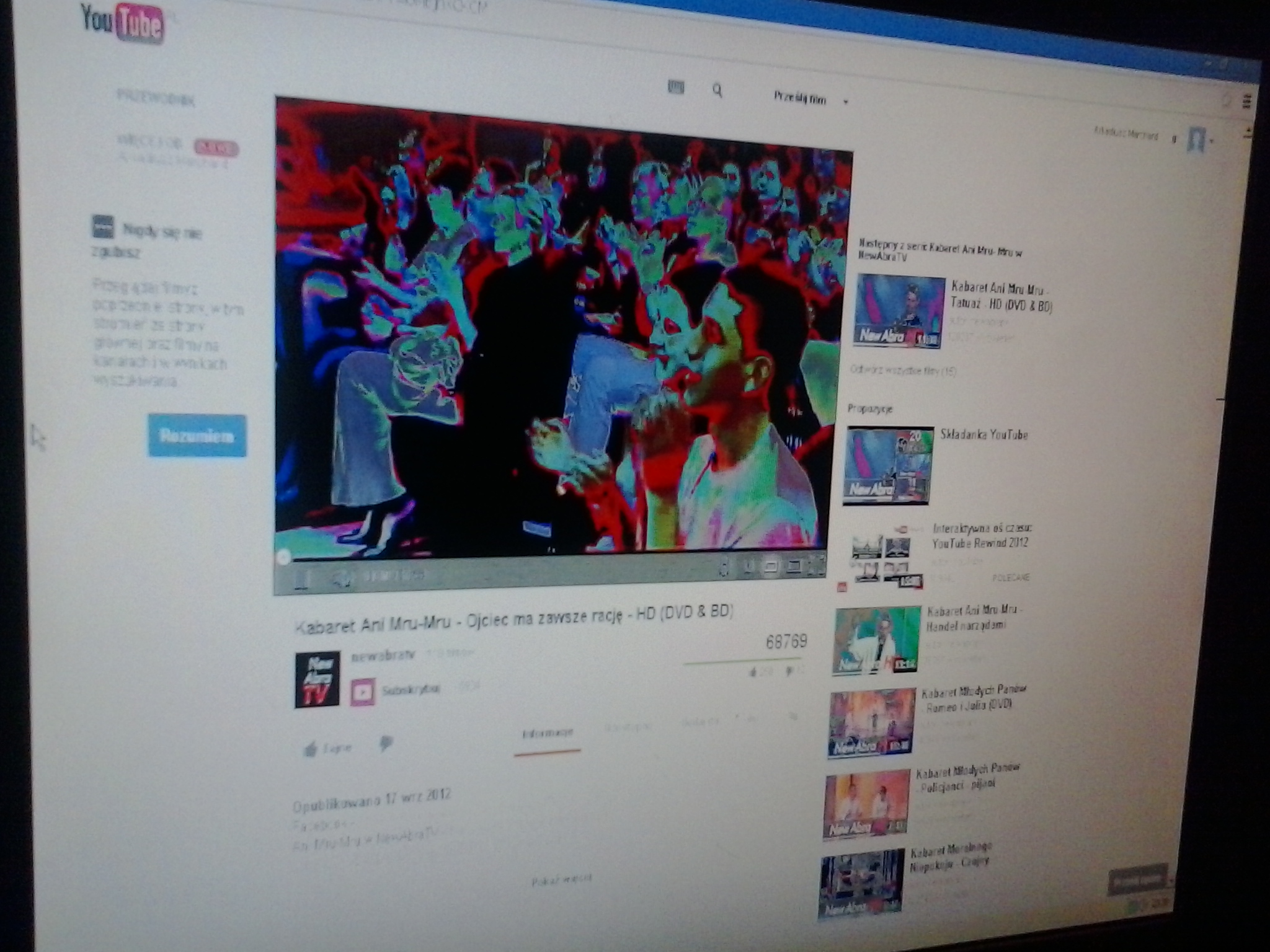 Benq FP767-12 - Jak naprawić dziwne kolory na monitorze?