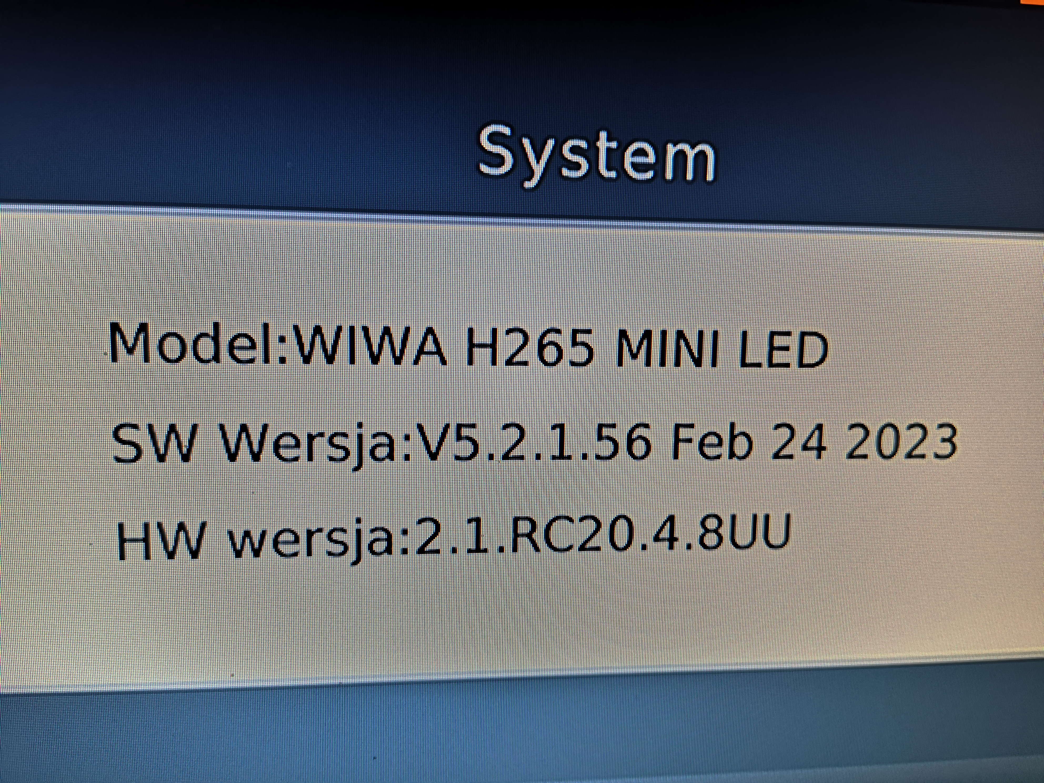 WIWA H265 tuner - the issue of updating via usb / network and network ...