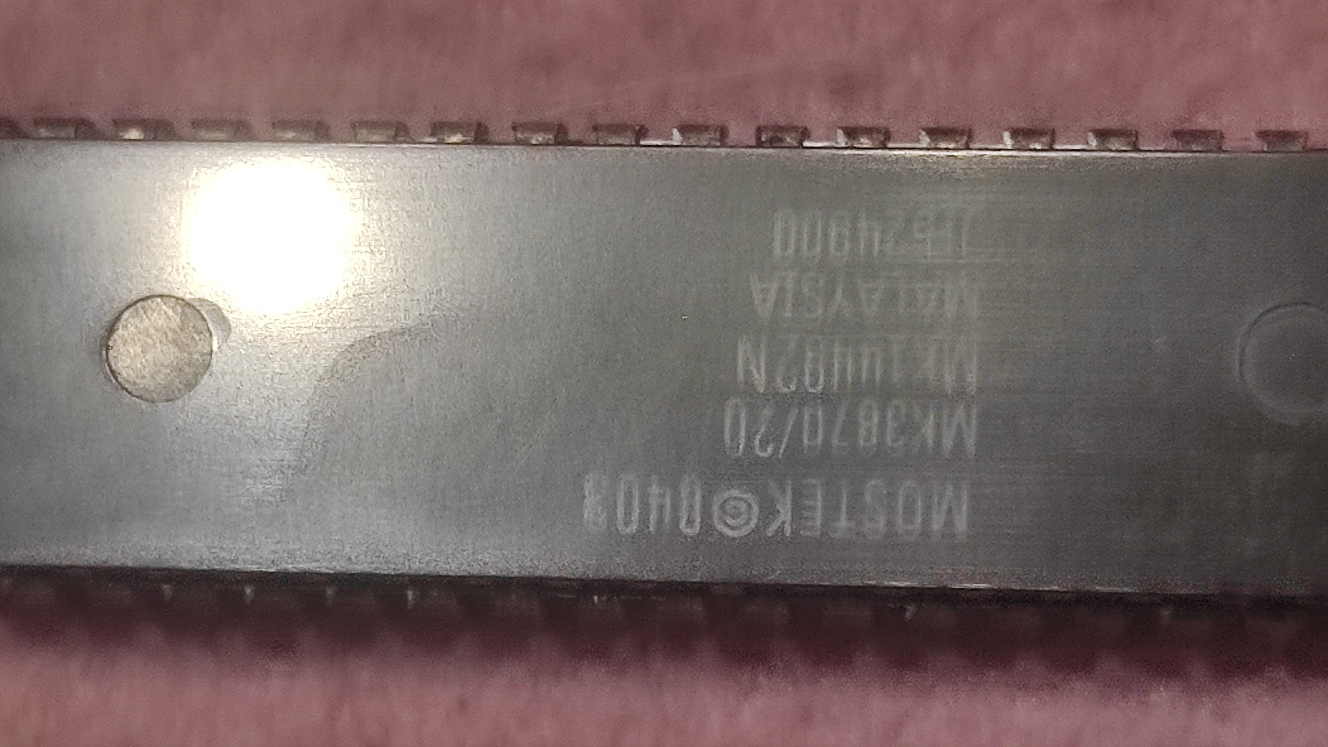 Fluke 8050A - Czy można wymienić procesor Mostek MK3870/20 bez programowania?