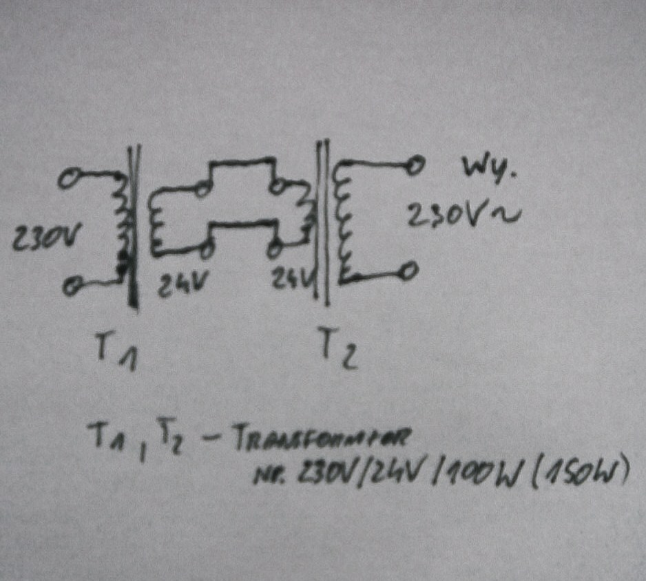 Budowa transformatora separującego z dwóch 350W 8V - sprawność układu?