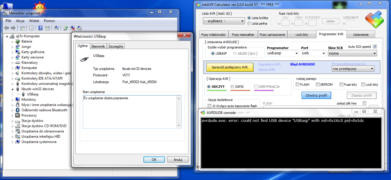AVR fuse Calculator i programator graficzny z avrdude - 18