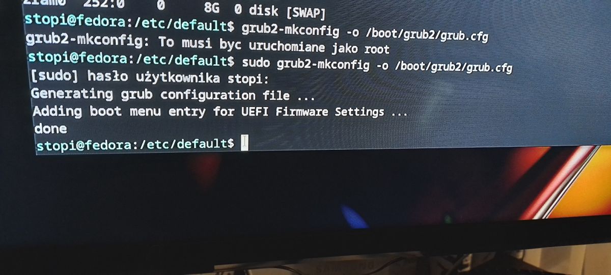 Jak skonfigurować bootmanager do wyboru Windows 10 lub Fedory?