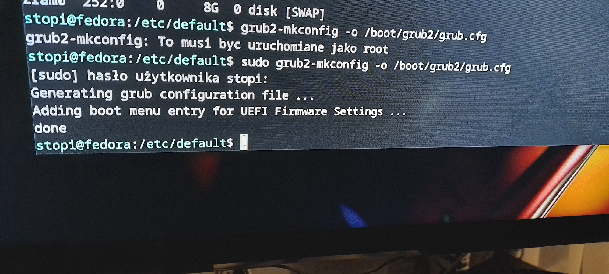 Jak skonfigurować bootmanager do wyboru Windows 10 lub Fedory?