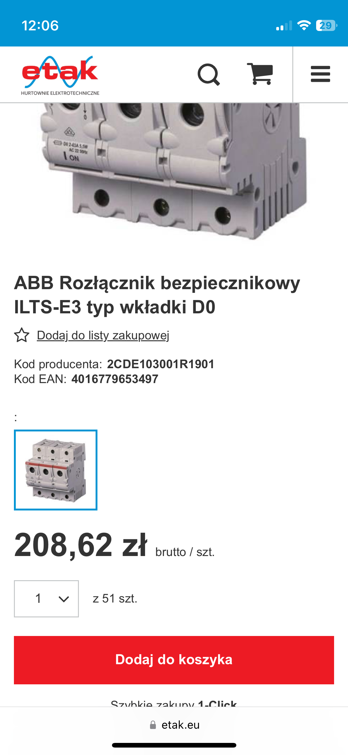 [Sprzedam] Sprzedaż: Nowe Rozłączniki ABB ILTS 3 (63A) bez Bezpieczników, 150 PLN/szt.