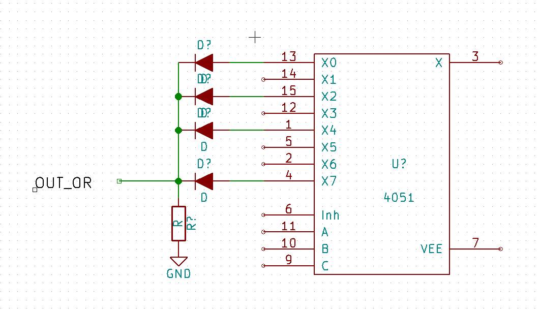 CD4078+CD4051B - Czy istnieje układ scalony łączący w sobie ...