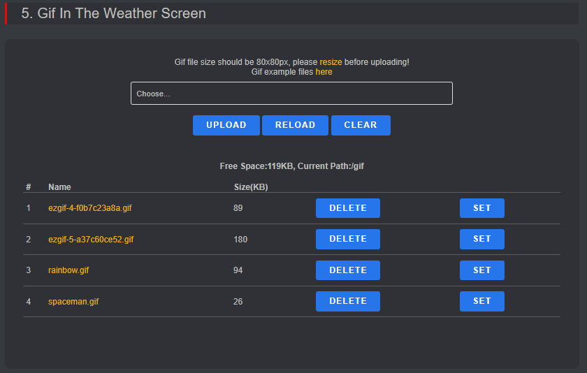 SmallTV-Ultra which is a small display on ESP8266 showing weather forecast, photos, animations