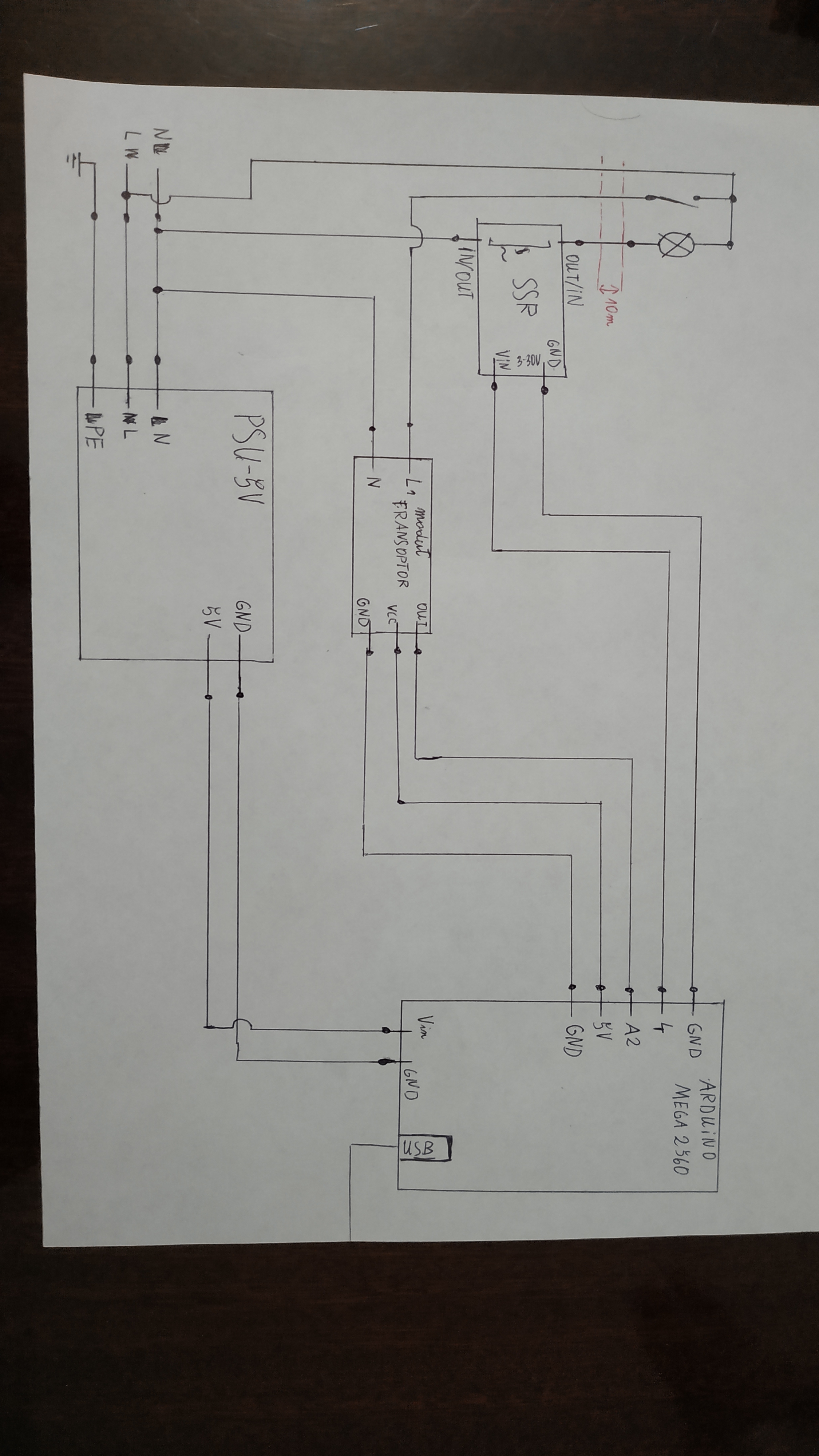 Jak bezpiecznie połączyć Arduino z zasilaniem 5V i 230V [N/PE]?