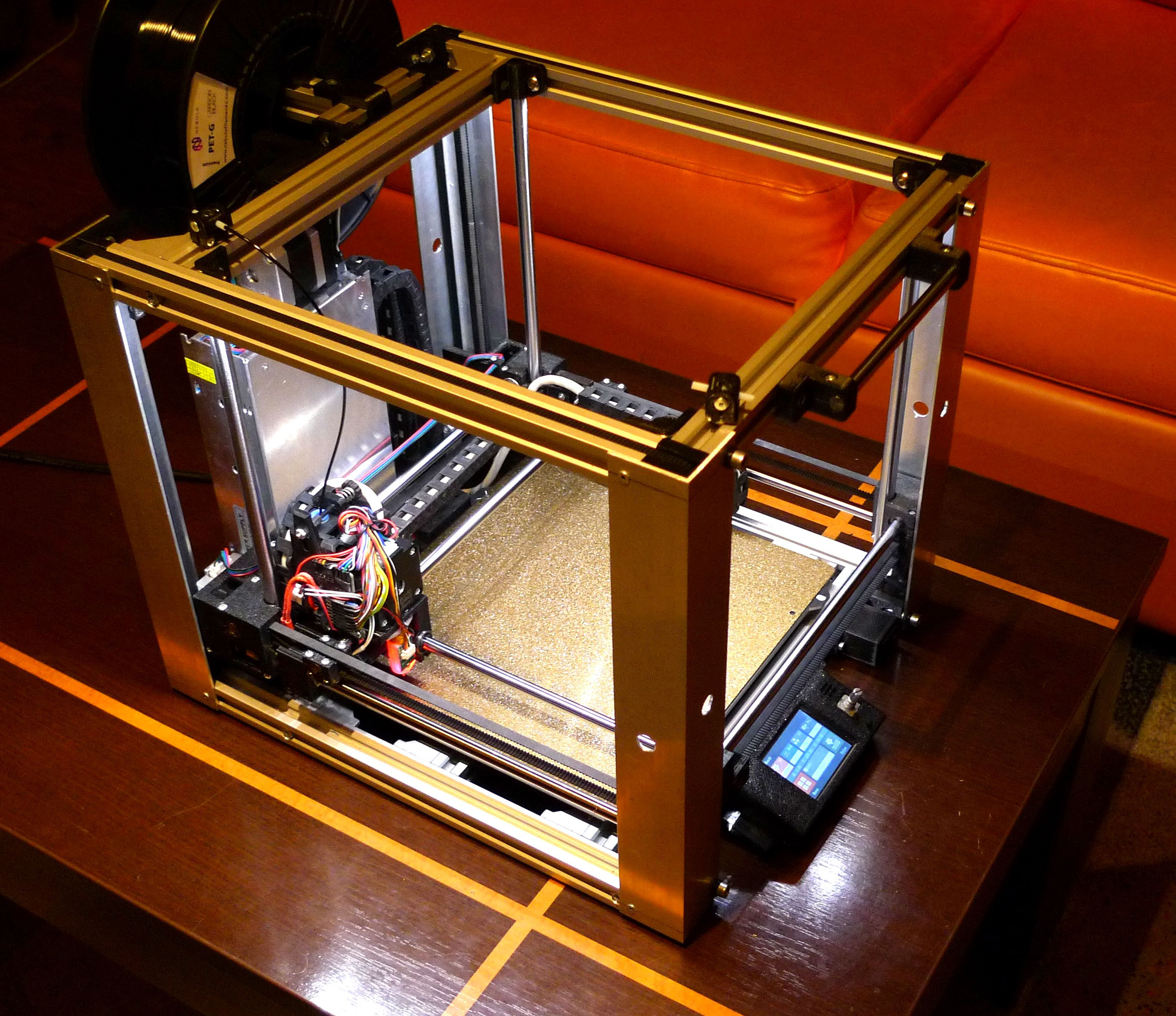 FIMO DIY 3D printer, Ultimaker kinematics, Z axis mobile extruder