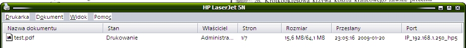 HP5: Wolny wydruk PDF z obrazami - PostScript vs PCL, porównanie prędkości