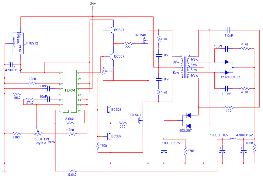 Jak zmniejszyć grzanie MOSFETów IRL540N w przetwornicy push-pull z TL494?
