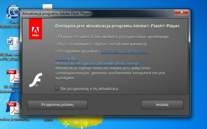 Instalacja Adobe Flash Player na Windows 7 64-bit - problem z przeglądarką