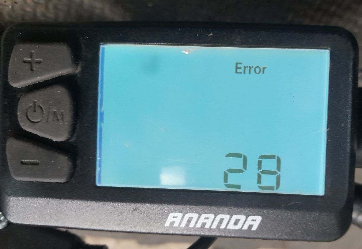 [Rozwiązano] Error 28 na wyświetlaczu ANANDA w rowerze Telefunken ...