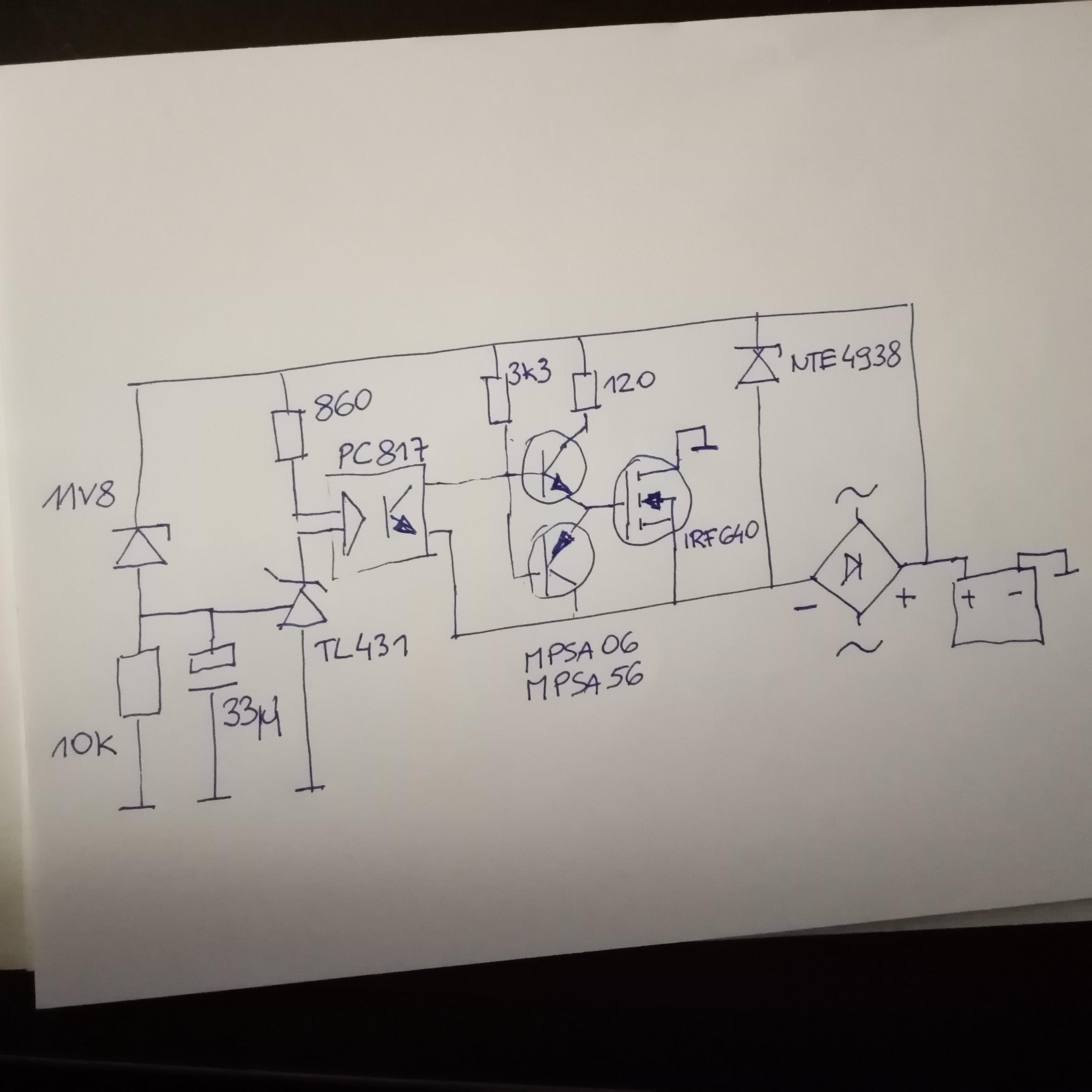 Voltage regulator for the generator